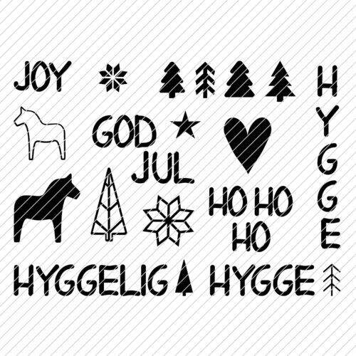 Plotterdatei-Bundle "Skandi Weihnachten" (95 Motive) - LaLilly Herzileien